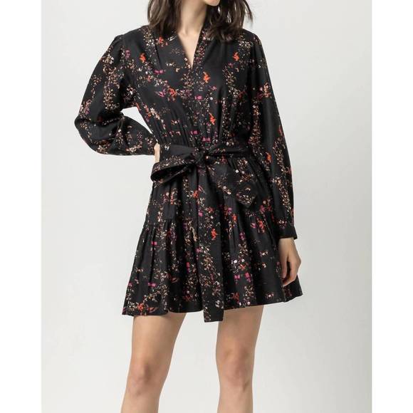 Lilla P | Dresses | New Lilla P Long Sleeve Split Neck Peplum Dress In ...